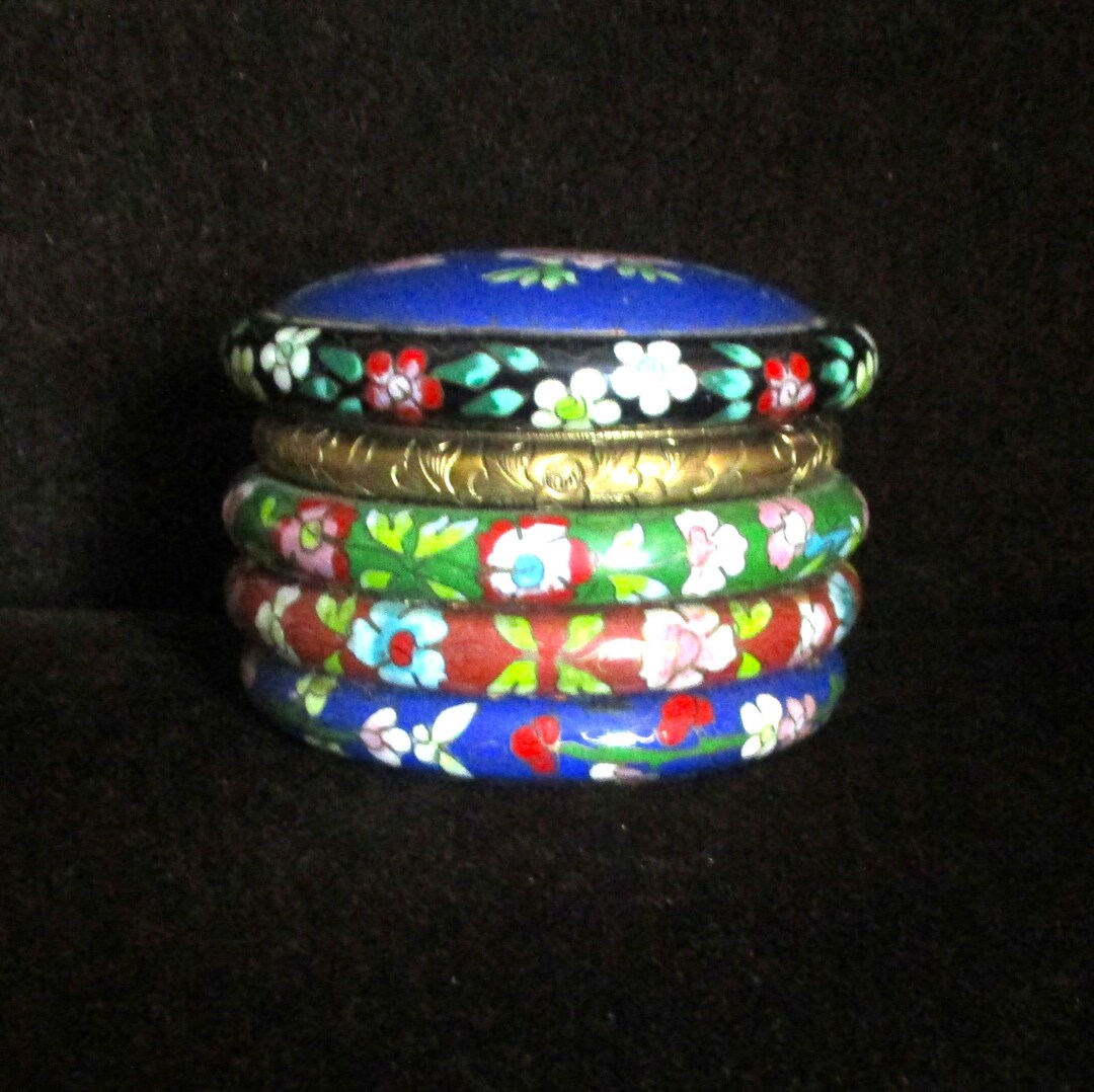 Vintage Cloisonne Ring Box, Storage Container, Jewelry Box, Home Decor ...