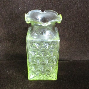 Yellow Glass Vase, Star Pattern, Carafe, Flower Vase, Nick Nack Vase - Etsy