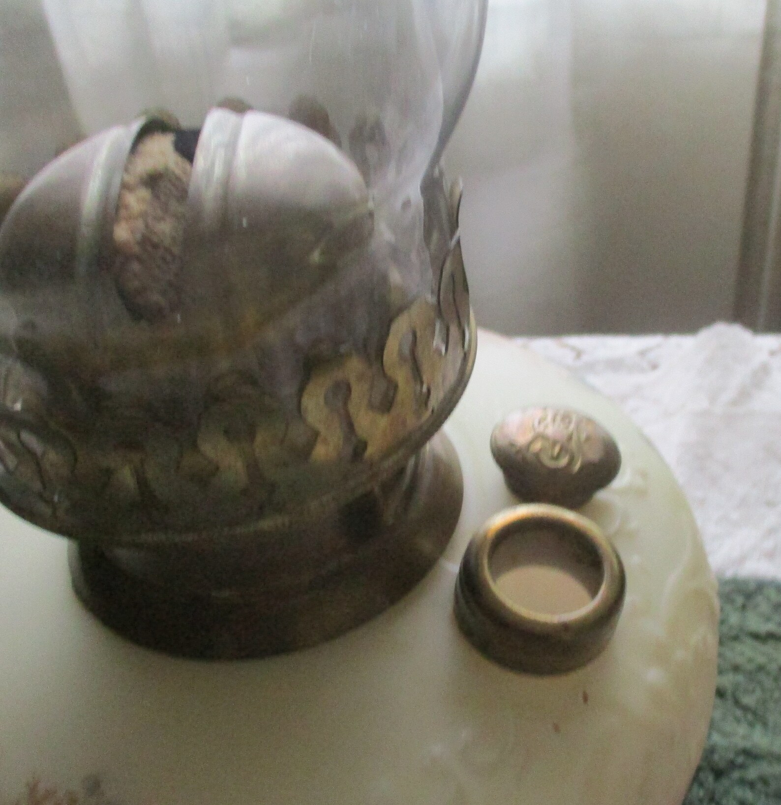 Oil Lamp Lamp Font Wave Crest Style Home Decor Collector | Etsy