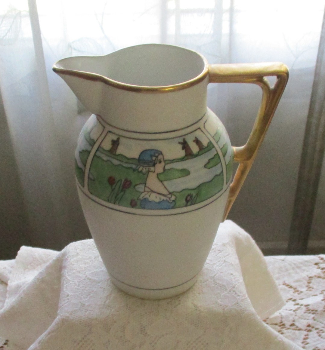 Pickard China Milk Pitcher, Signed Dutch Scenery, Collectible Fine ...