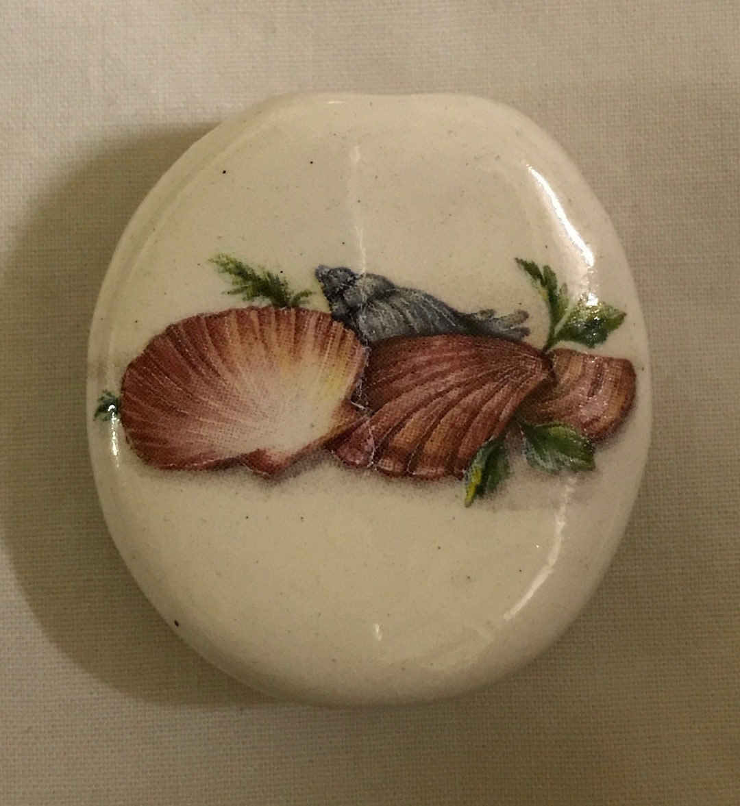 BOGART Ceramic Smoke Stone Holder Sea Shells Design Hand Rolled ...