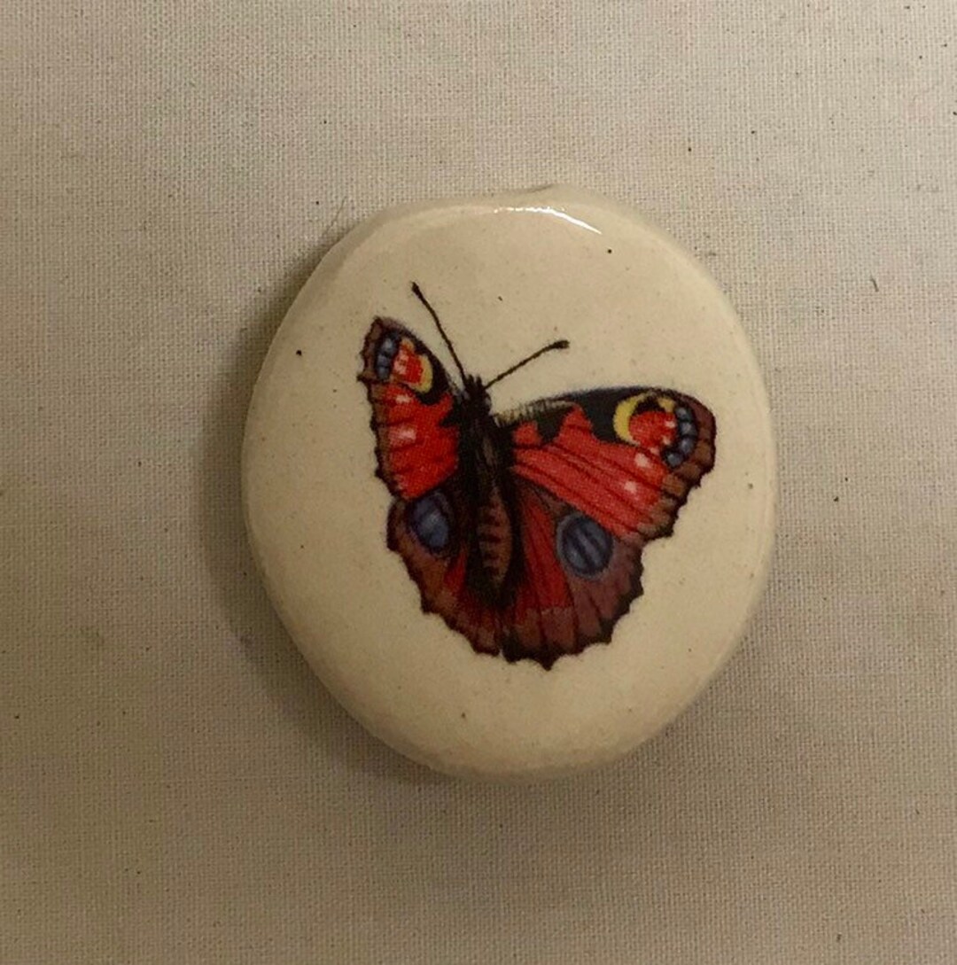 BOGART Ceramic Smoke Stone Holder Peacock Butterfly Design for Hand ...