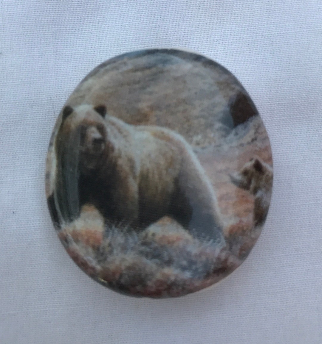 BOGART Ceramic Smoke Stone Holder Grizzley Brown Bear With Cub - Etsy