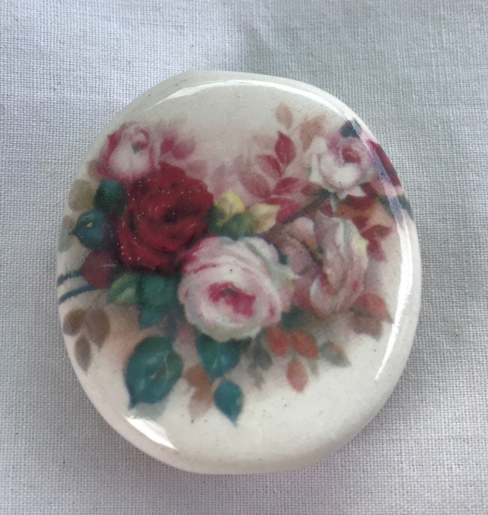 Ceramic Smoke Stone Red and Pink Roses Design for Hand Rolled - Etsy