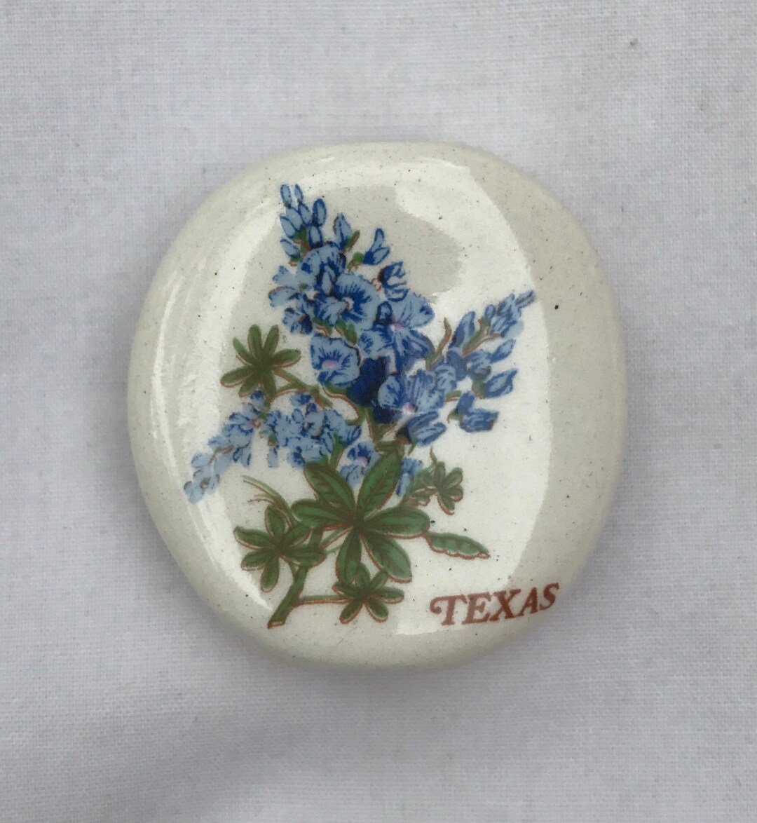 BOGART Ceramic Smoke Stone Holder Texas Bluebonnet Flower Design for ...