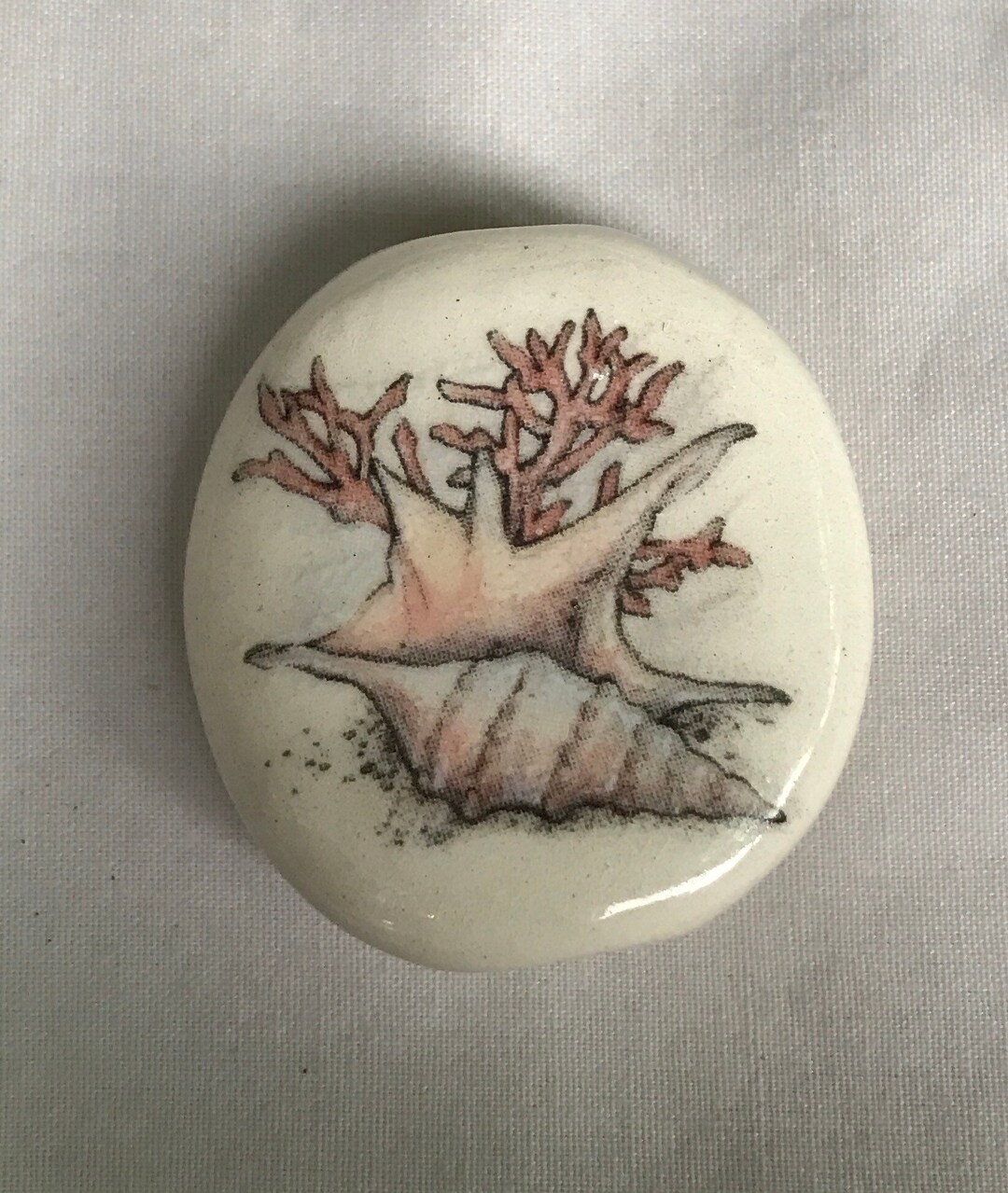 BOGART Ceramic Smoke Stone Holder Coral Seashell Design Holder for Non ...