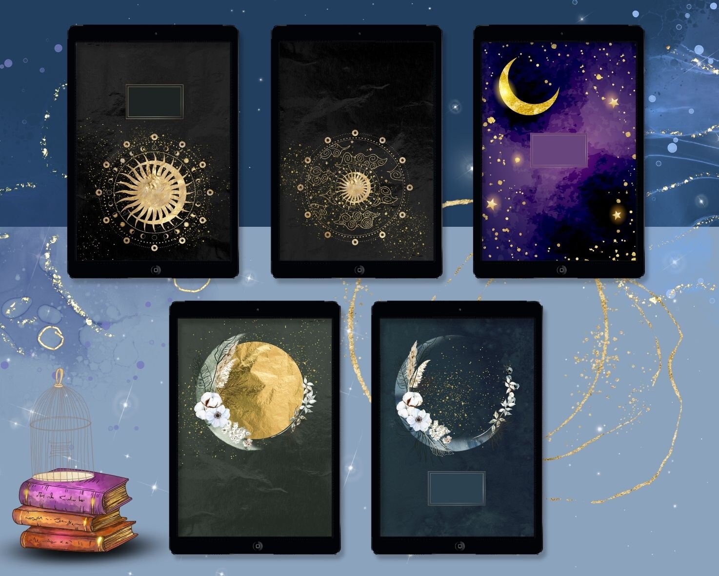 20 Moon Witch Notebook Covers for Goodnotes, Notability, MacBook ...