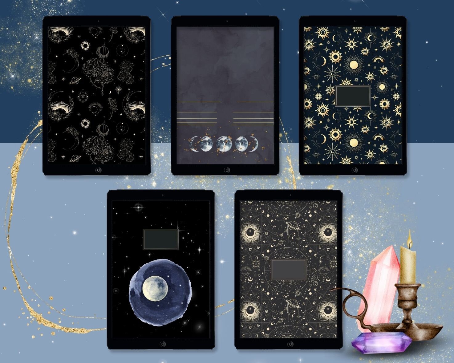 20 Moon Witch Notebook Covers for Goodnotes, Notability, MacBook ...