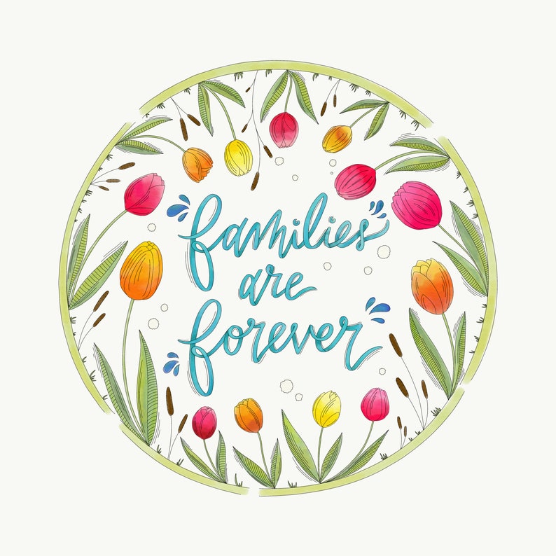 Printable Coloring Pages- Families Are Forever - Etsy
