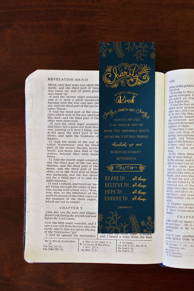 Charity- 1 Corinthians 13- Bookmark - Etsy
