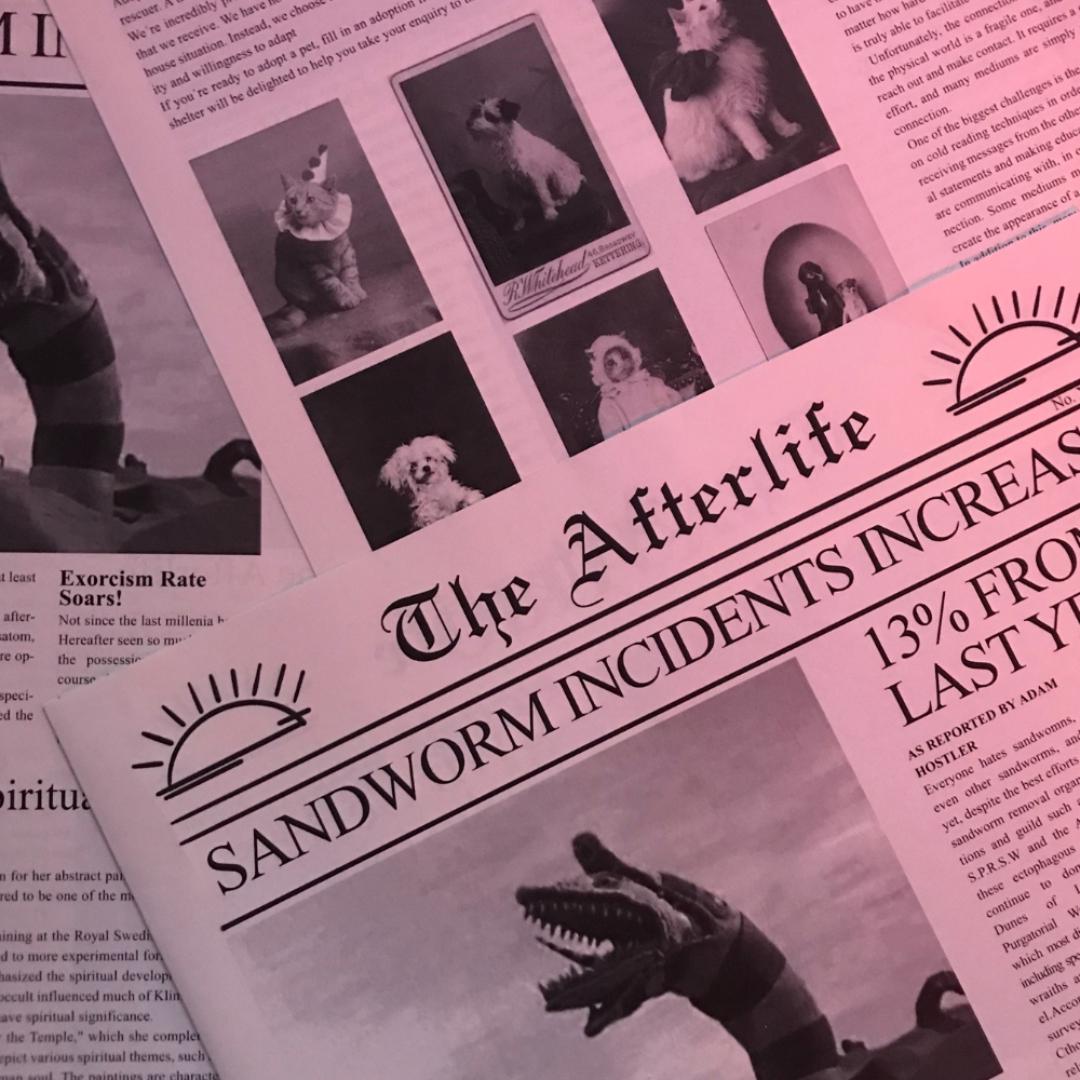 Digital Download. Newspaper THE AFTERLIFE. Real Newspaper Size and A3 ...