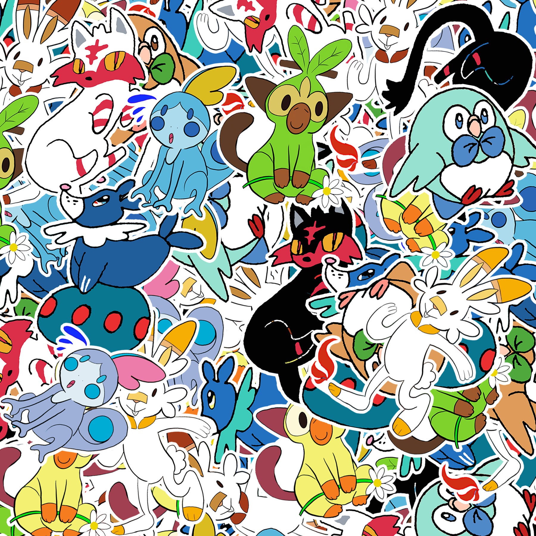 Starter Pokemon Stickers Bulbasaur Charmander Squirtle - Etsy