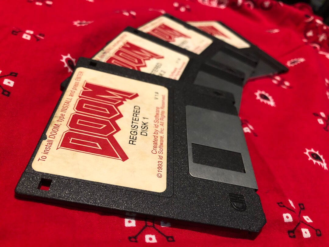 Original Doom Vintage Floppy Disks 1993 V1.9 Id Software PC - Etsy