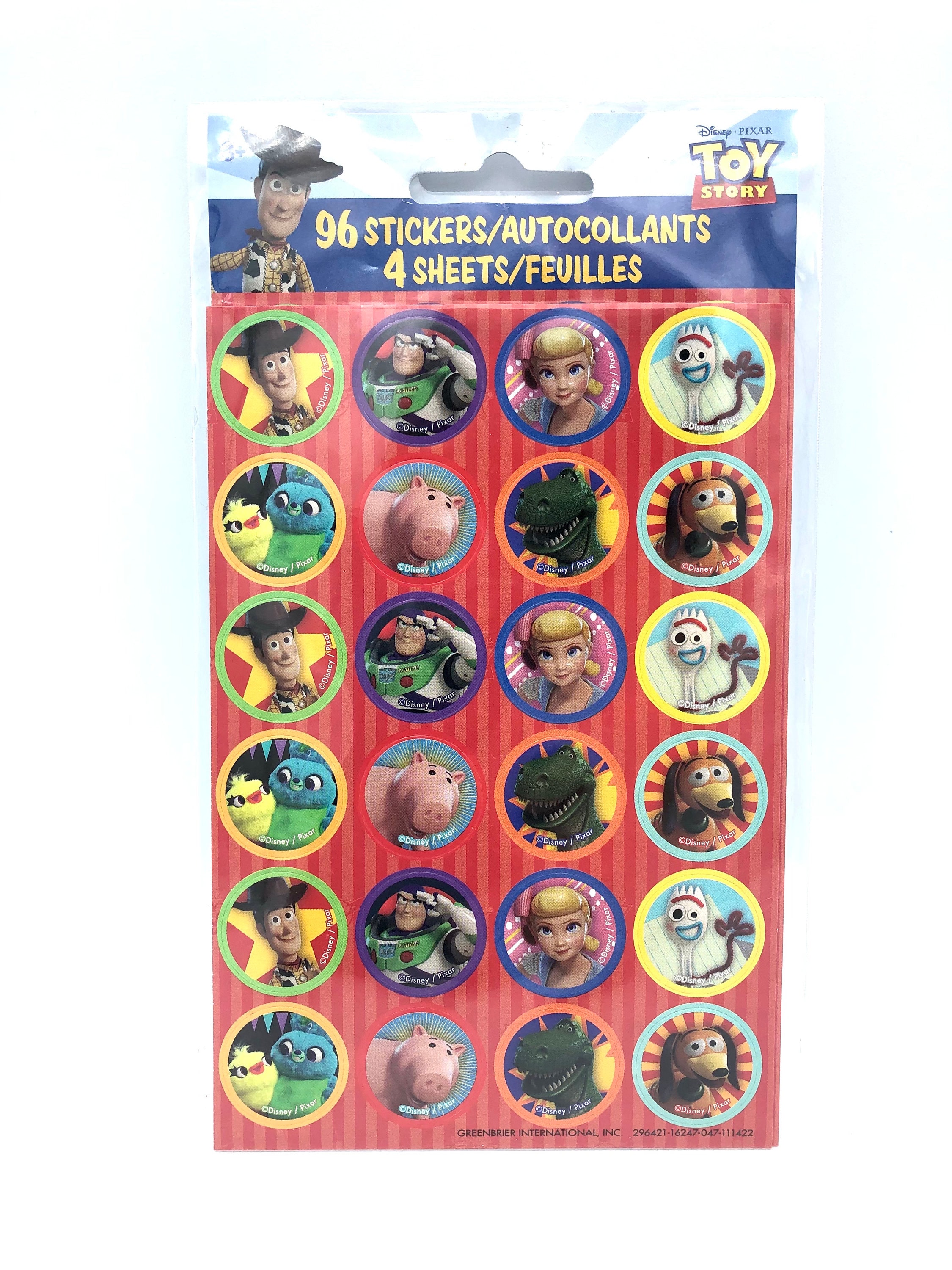 Disney Pixar Toy Story Sticker Pack 96 Stickers on 4 Sheets FREE ...