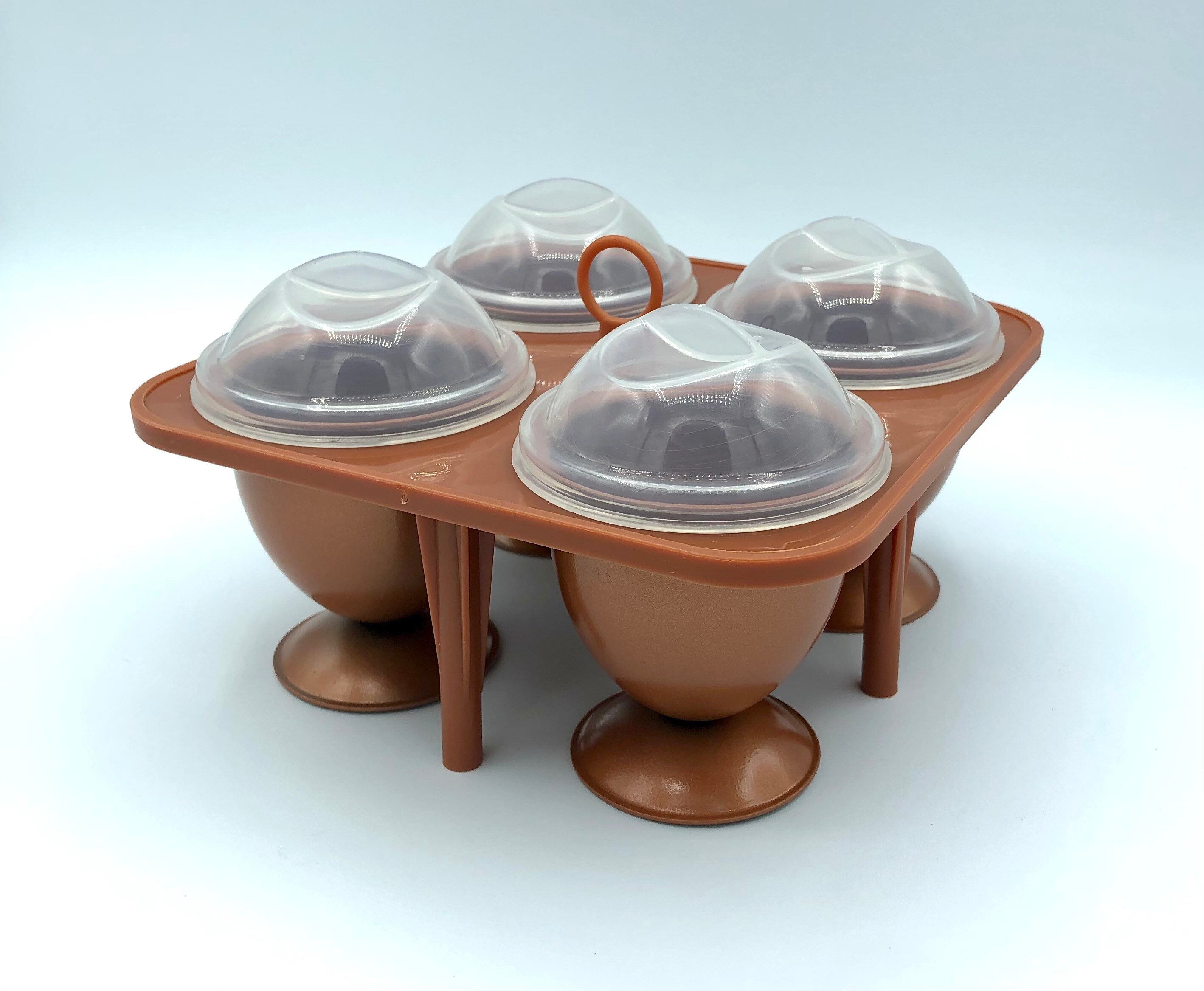 Vintage Egg Poacher Set of 4 Perfect Copper Eggs XL With Non Stick ...
