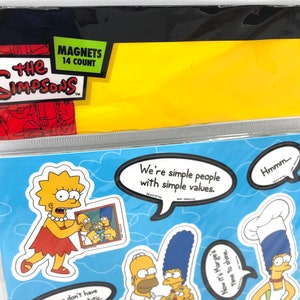 The Simpsons Animated TV Show Refrigerator Magnets Set of 14 FREE ...