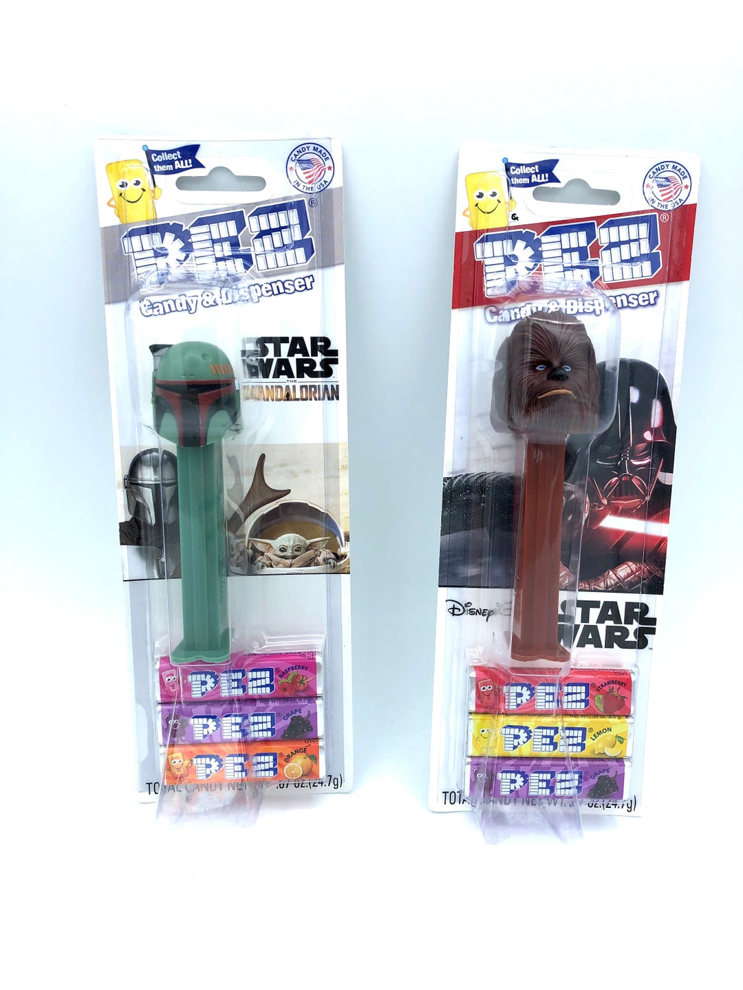 Star Wars Mandalorian & Chewbacca PEZ Candy Dispensers - Unopened ...