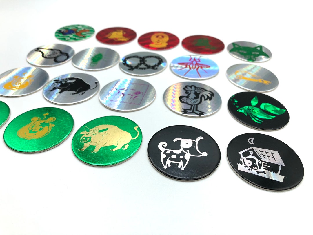 20 Holographic Pogs Collectible Milkcaps 90s Kid Retro Gaming Holo Foil ...