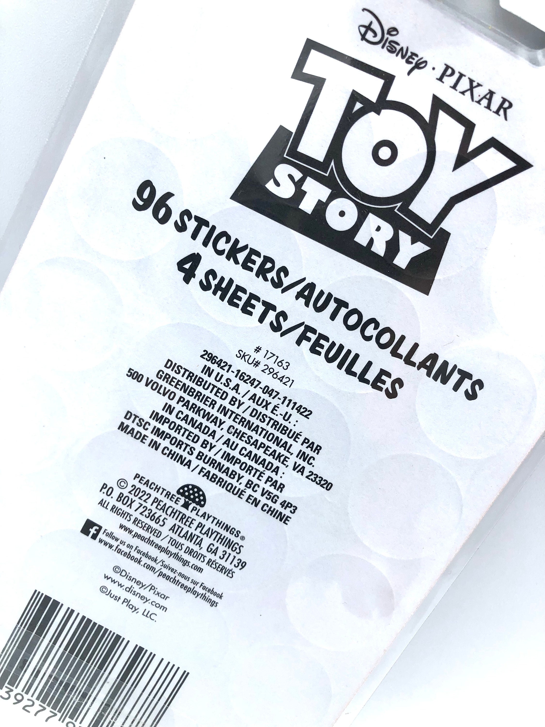 Disney Pixar Toy Story Sticker Pack 96 Stickers on 4 Sheets FREE ...