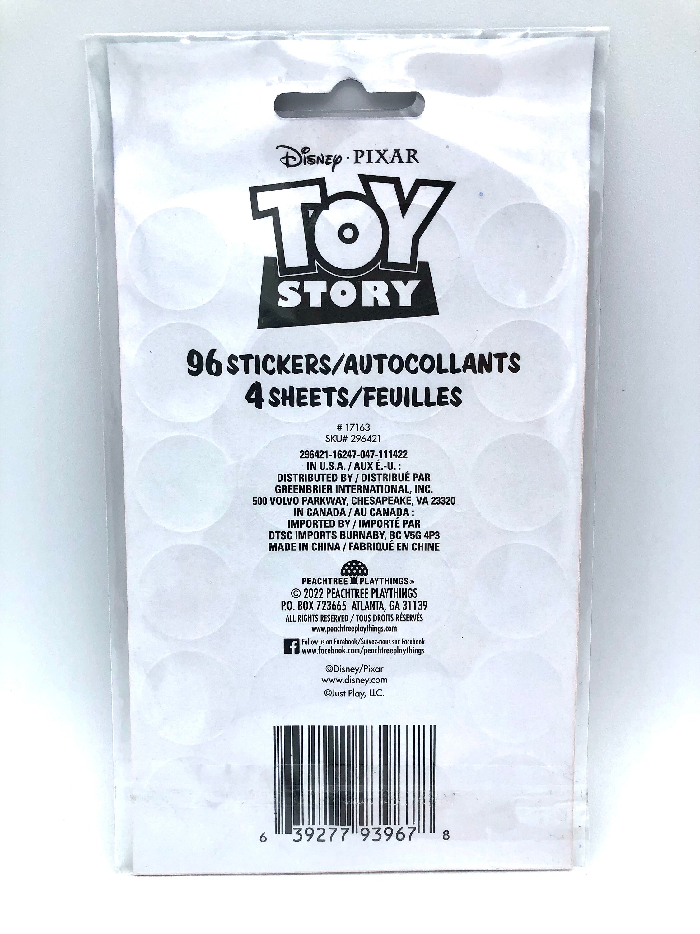 Disney Pixar Toy Story Sticker Pack, 96 Stickers on 4 Sheets FREE ...