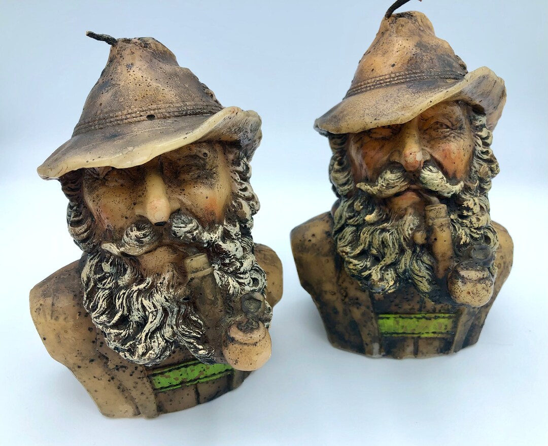 Hand Made Candles Vintage Wise Bearded Old Men Set of 2 - Etsy