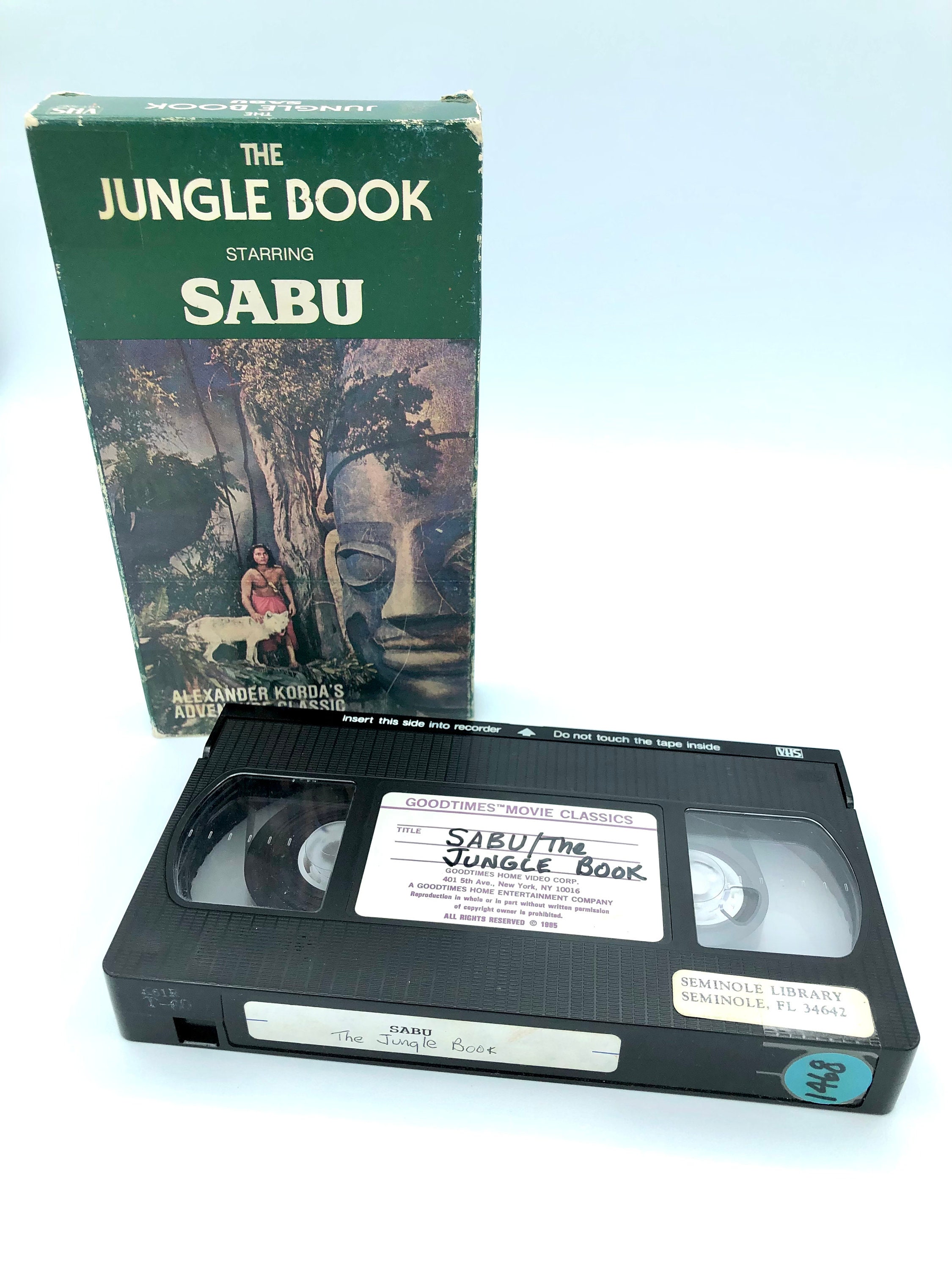 The Jungle Book Sabu 1942 Vintage VHS Childrens Video, Seminole Florida ...