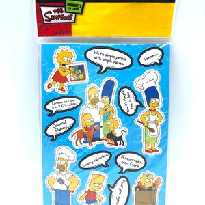 The Simpsons Animated TV Show Refrigerator Magnets Set of 14 FREE ...