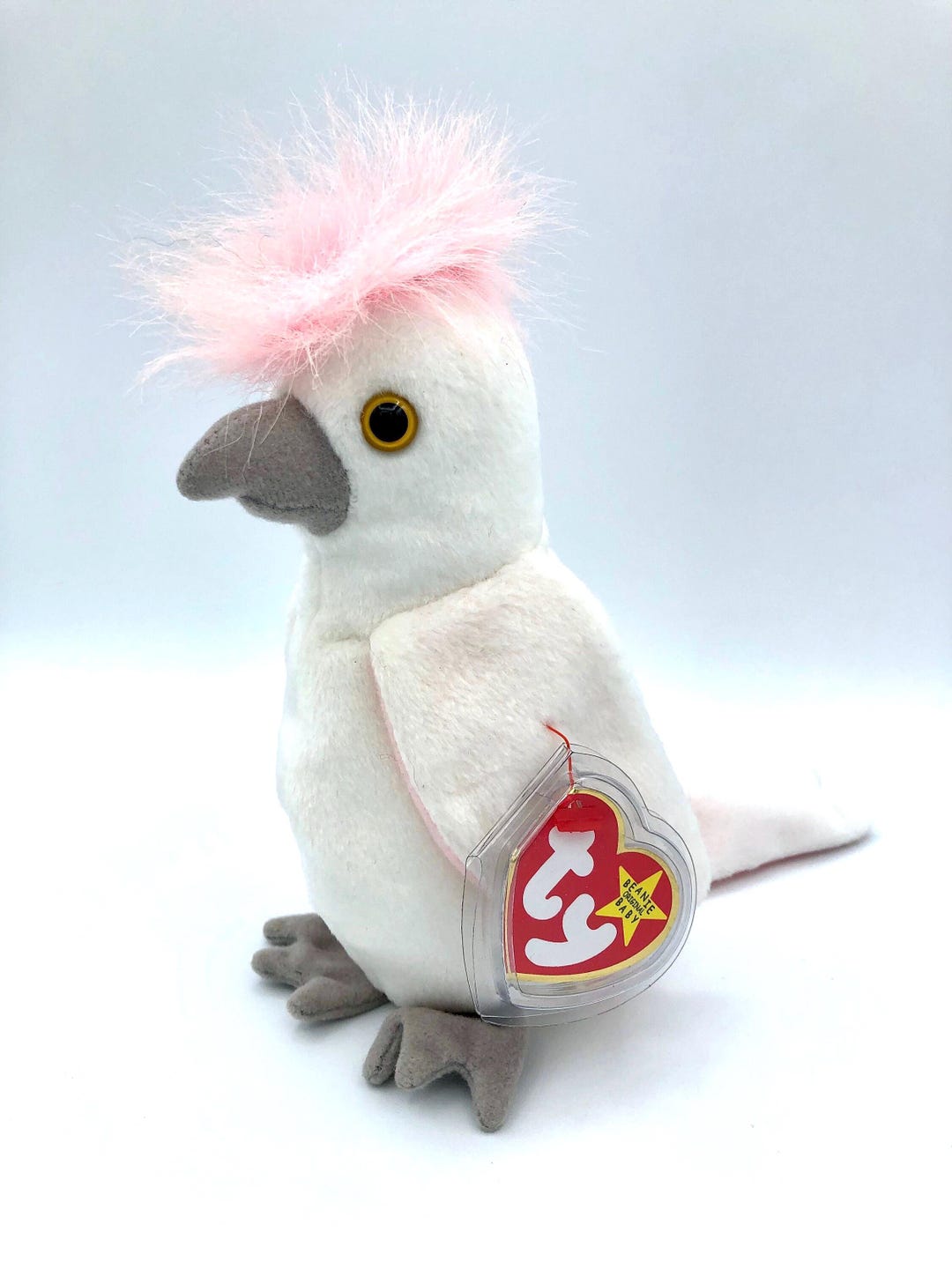 Ty Beanie Baby Kuku the Cockatoo Bird White Plush Toy Stuffed Animal ...