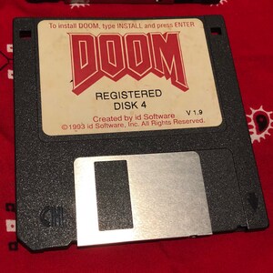 Original Doom Vintage Floppy Disks 1993 V1.9 Id Software PC Registered ...