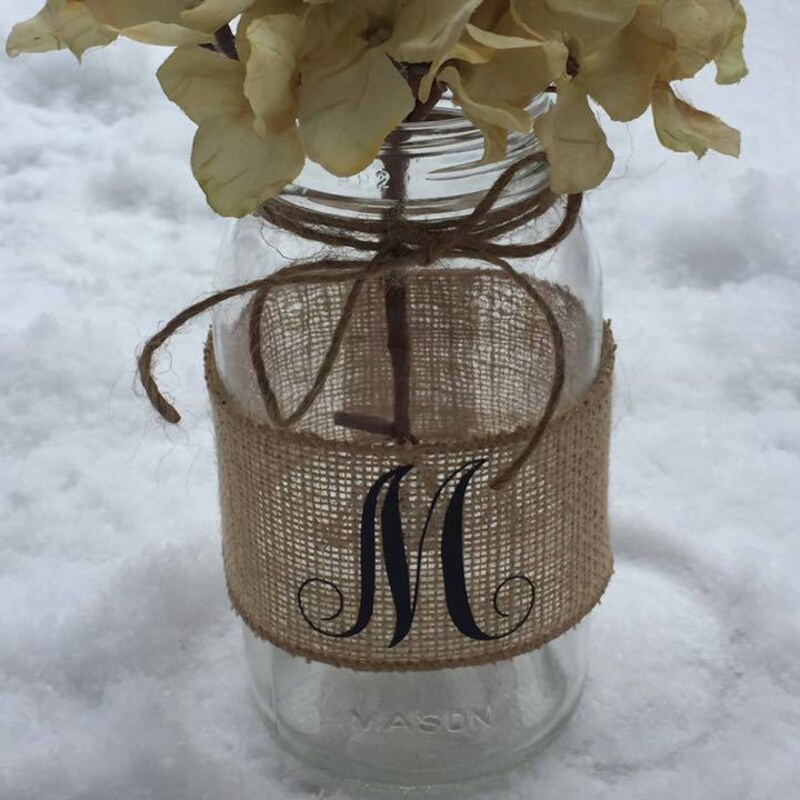 Burlap Mason Jars - Etsy