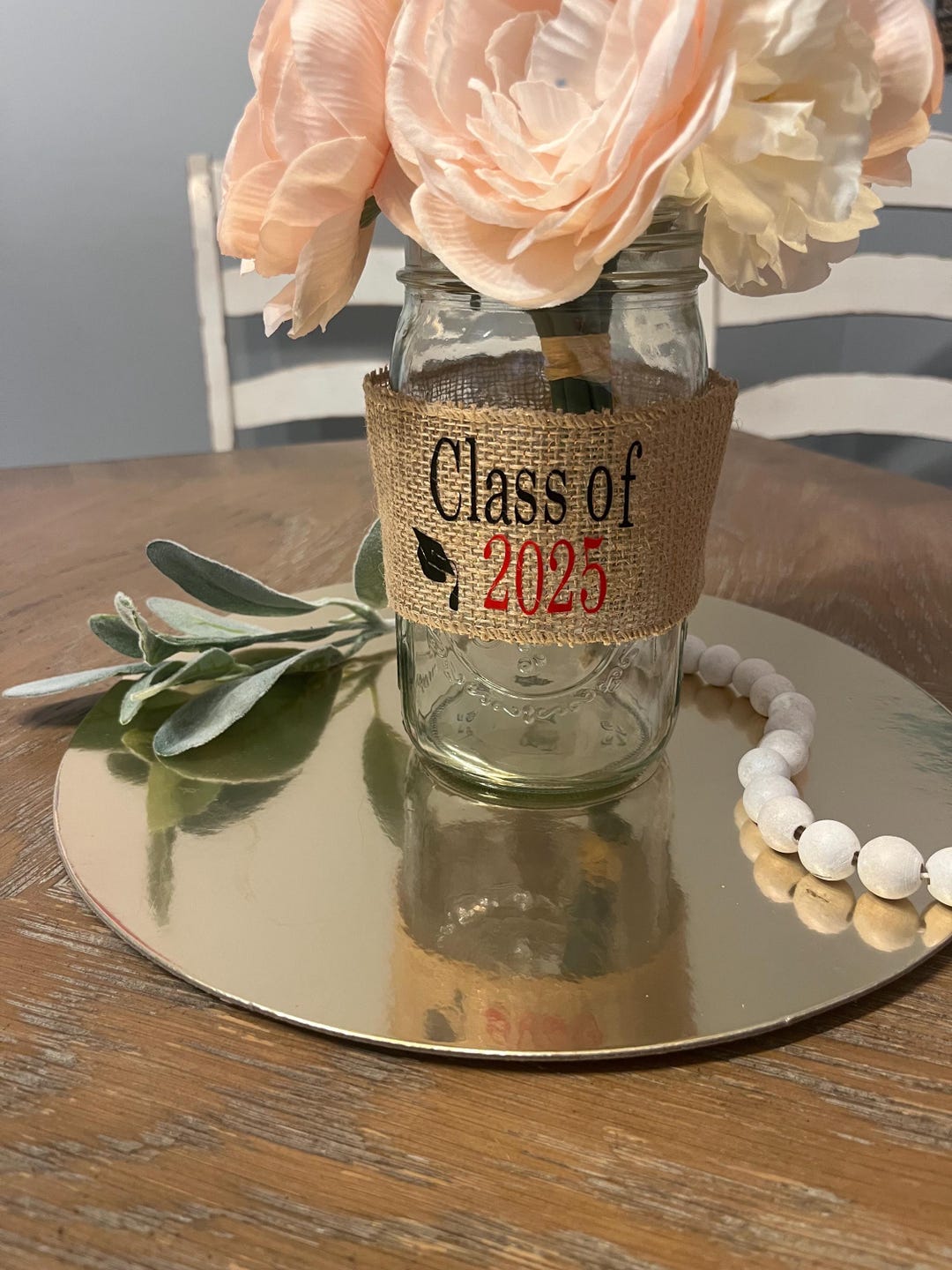 Class of 2025 Centerpieces, 2025 Table Decor, Rustic Graduation Party ...
