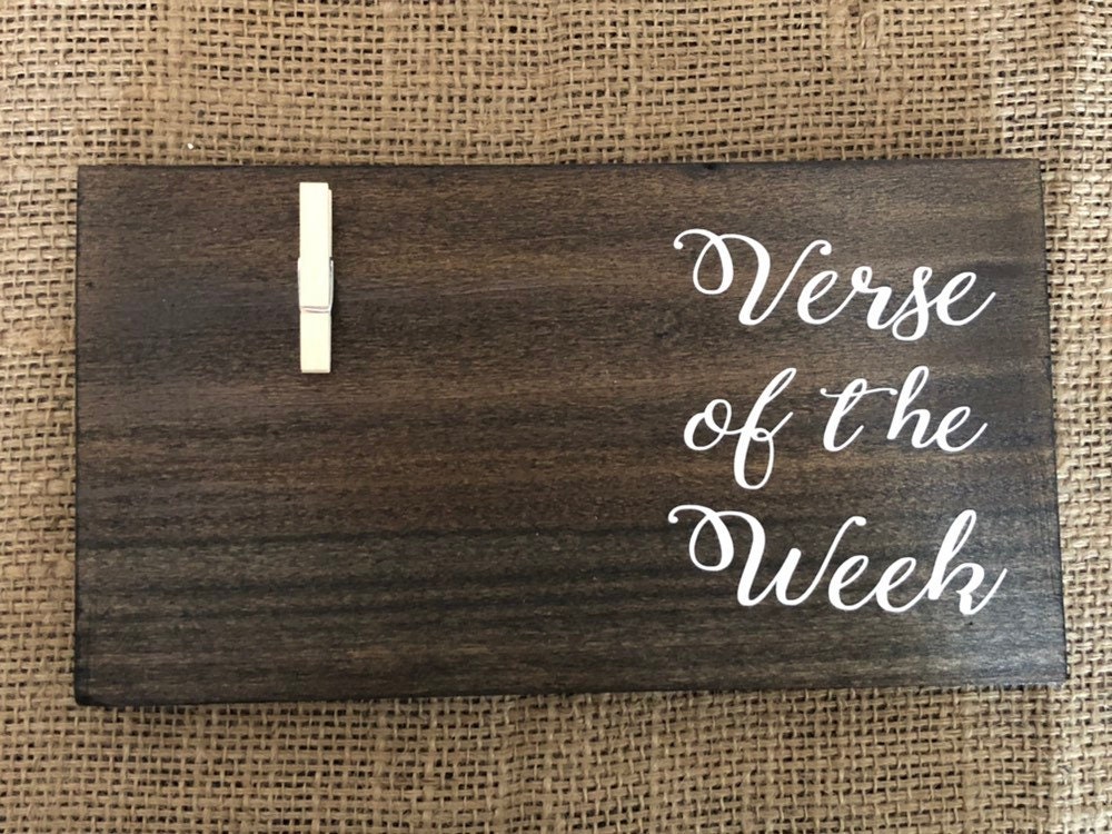 Verse of the Week, Verse of the Week Sign, Bible Verse of the Week ...