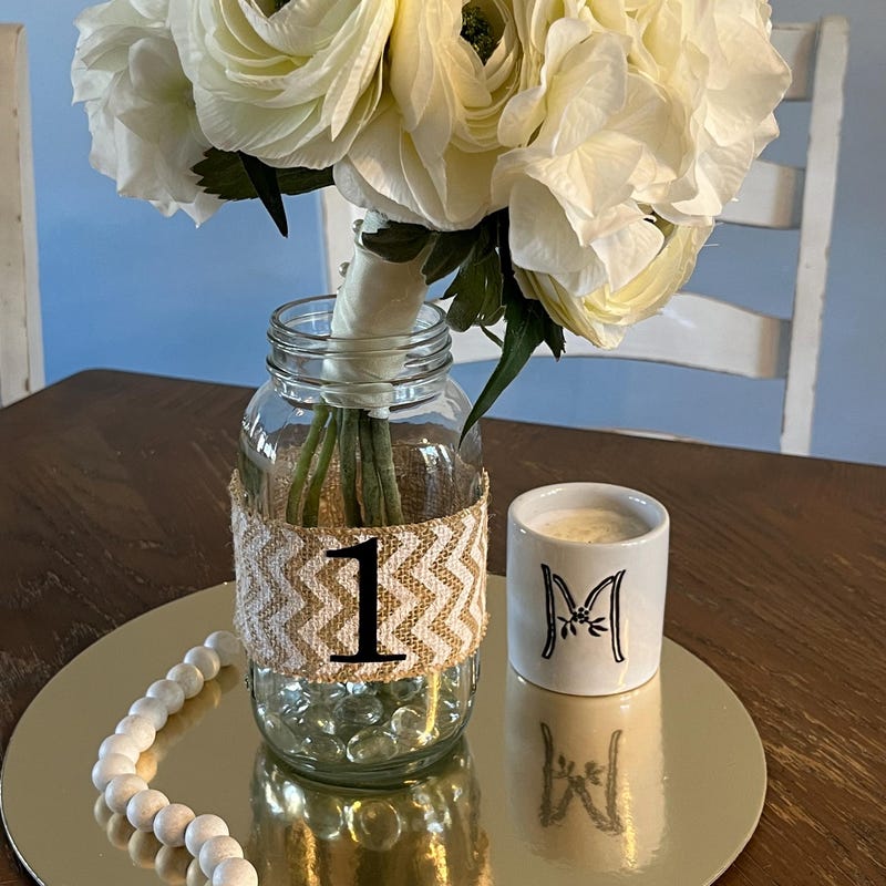 Burlap Table Numbers - Etsy