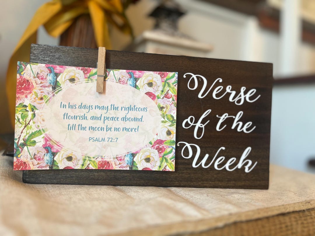 Verse of the Week Clipboard, Bible Verse of the Week, Bible Verse Signs ...