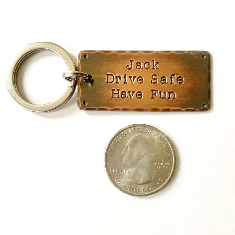 Copper Drive Safe Key Chain for New Driver | Etsy