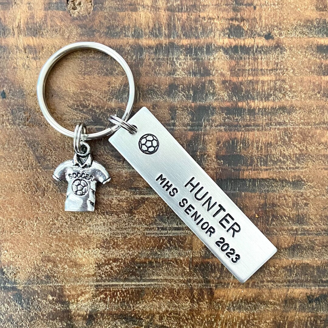 Personalized Soccer Keychain, Custom Soccer Senior Night Gifts, Soccer ...