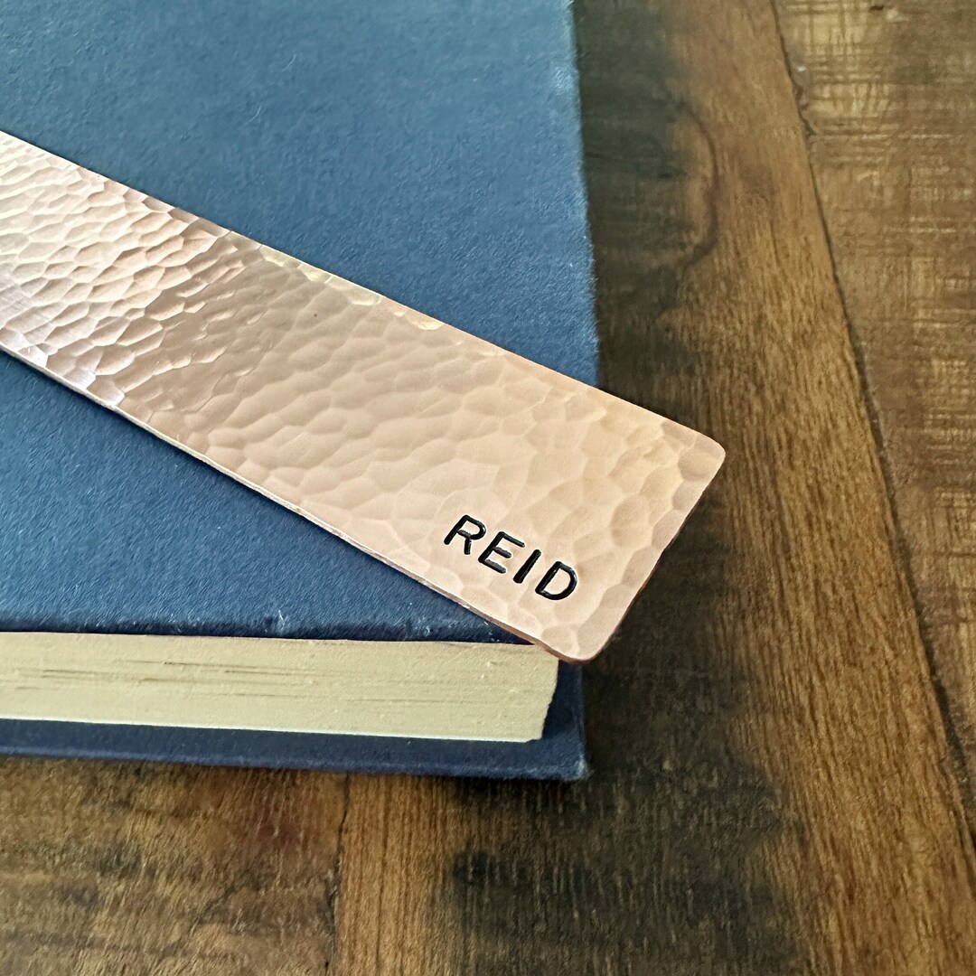 Personalized Copper Bookmark, Hand Stamped and Customizable - Etsy