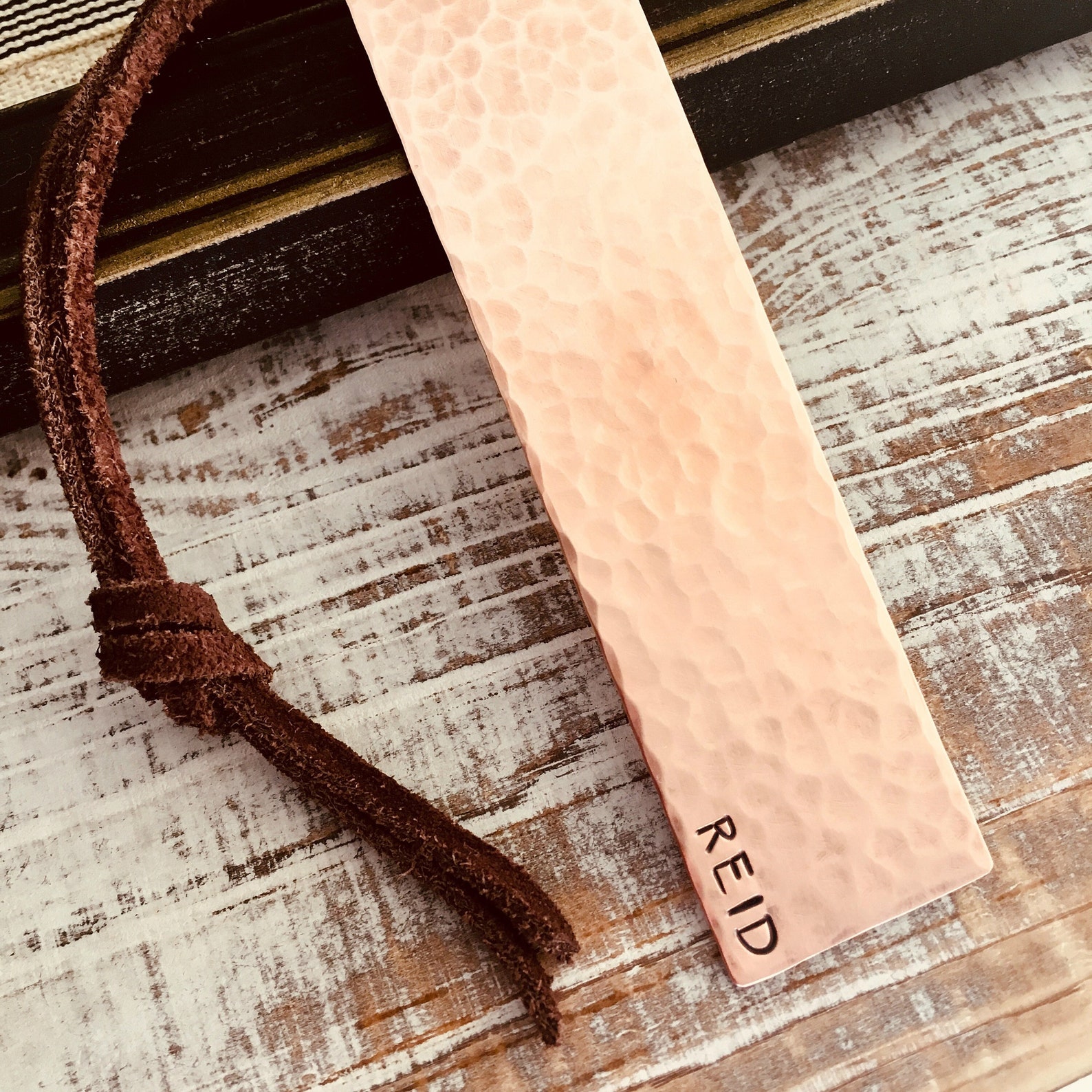 Personalized Copper Bookmark Hand Stamped and Customizable | Etsy