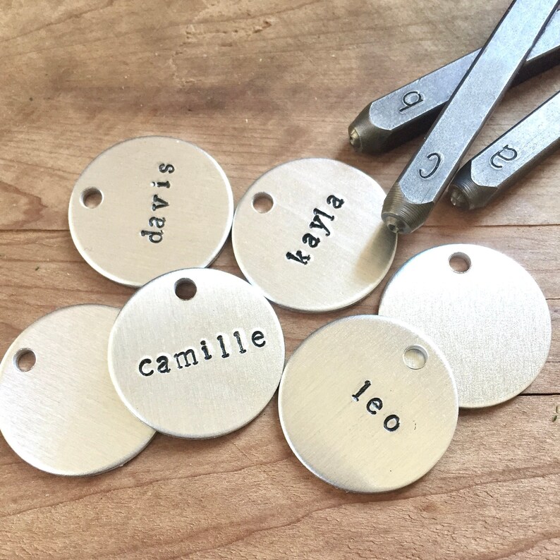 Hand Stamped Metal Labels Custom Personalized Tags - Etsy