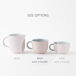 Colored Porcelain Cup With a Handle, Choose Your Colors, Small Coffee ...