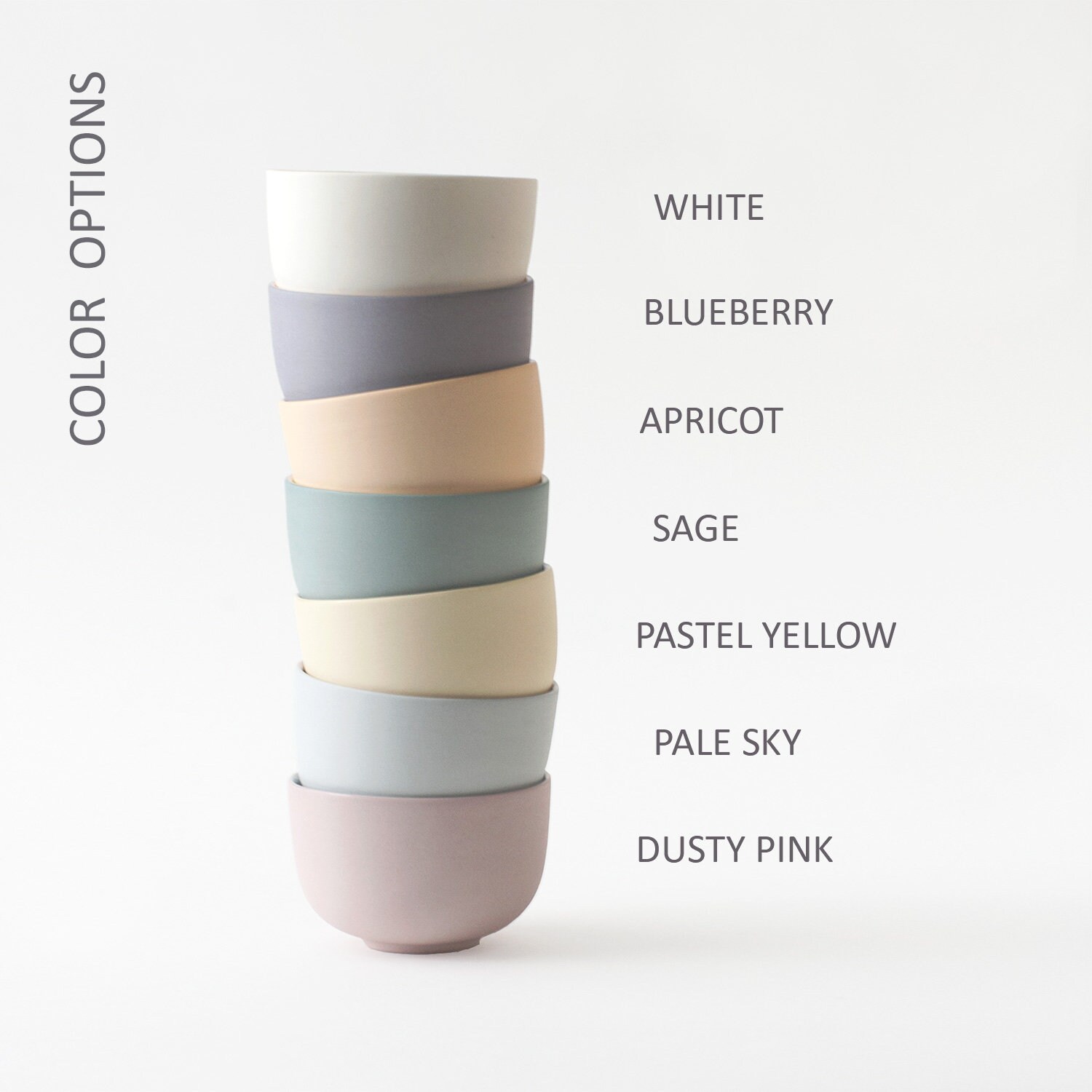 In Stock: Minimalistic Teacup Pastel Colored Porcelain, Simple Modern ...