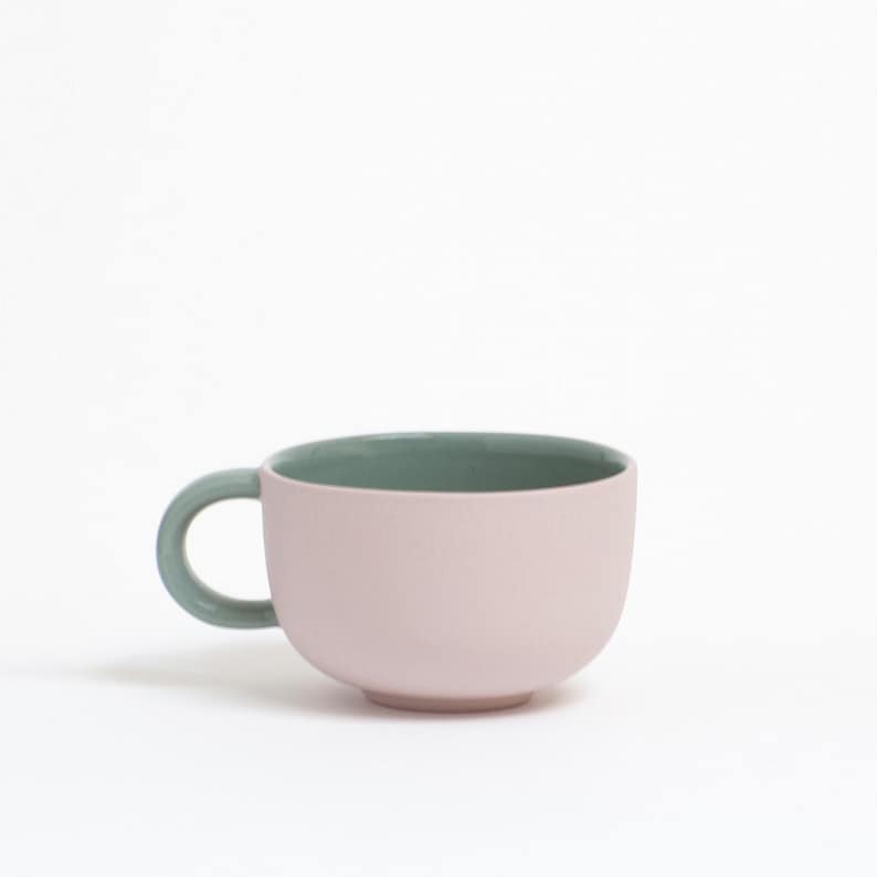 In Stock: Minimalistic Teacup Pastel Colored Porcelain, Simple Modern ...