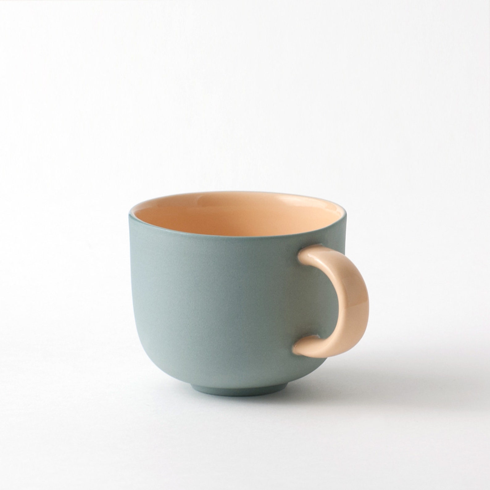 Colored Porcelain Cup With a Handle, Choose Your Colors, Small Coffee ...