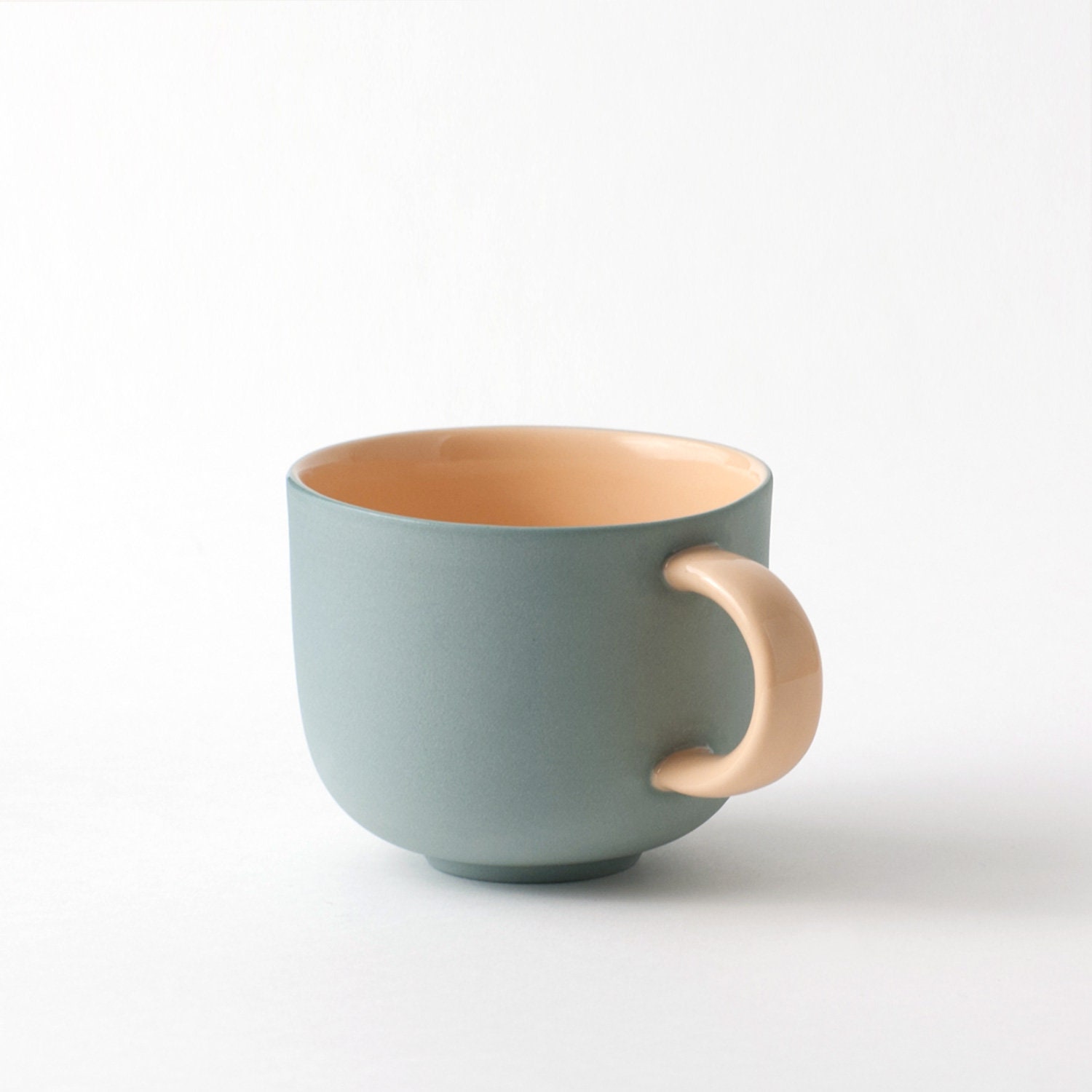 Colored Porcelain Cup With a Handle, Choose Your Colors, Small Coffee ...