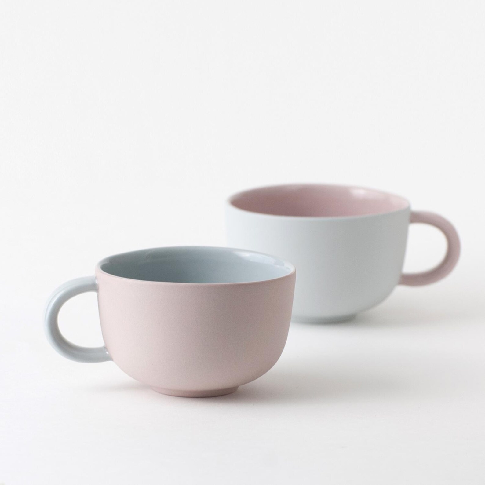 In Stock: Minimalistic Teacup Pastel Colored Porcelain, Simple Modern ...