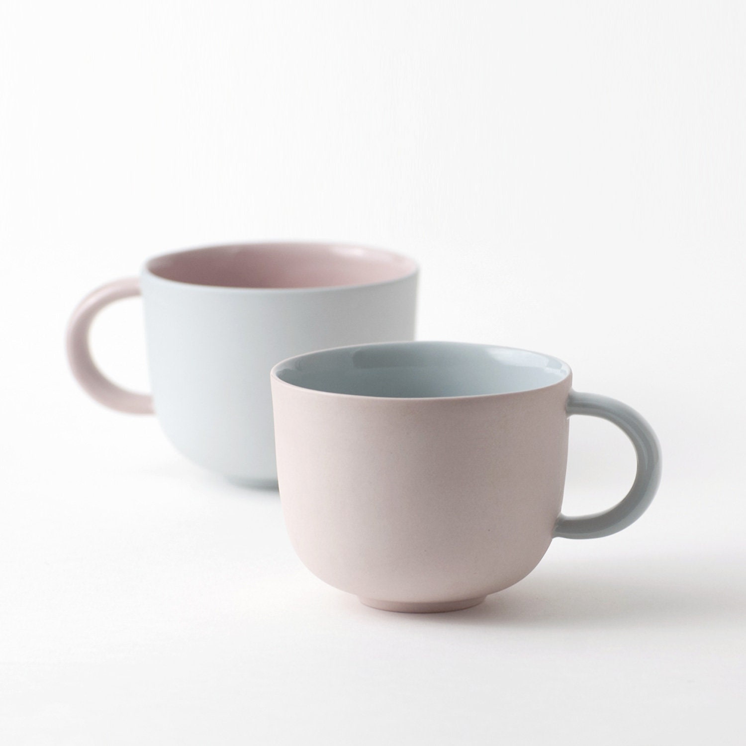 Colored Porcelain Cup With a Handle, Choose Your Colors, Small Coffee ...