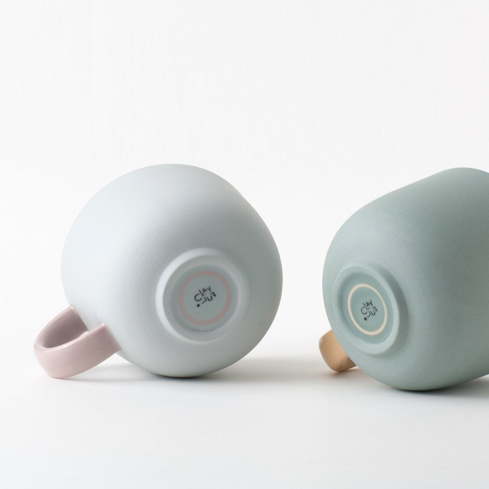 Colored Porcelain Cup With a Handle, Choose Your Colors, Small Coffee ...