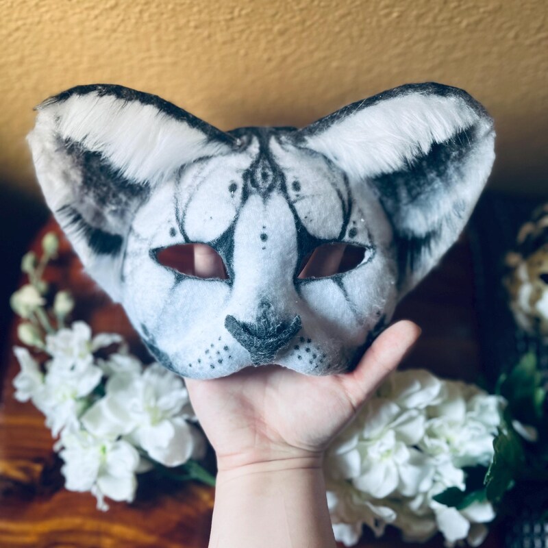Snow Leopard Therian Mask - Etsy