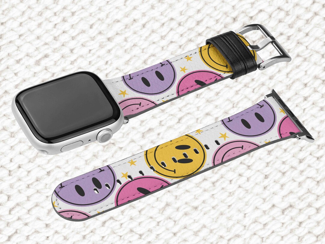 Retro Smiley Face Watch Band, Y2K Apple Watch Band, 90's Iwatch Strap ...