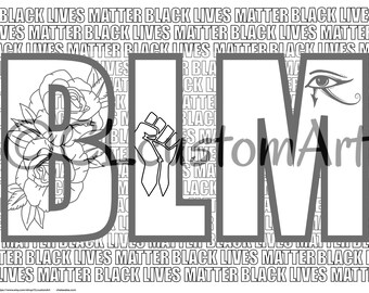 Blm Coloring Pages | Etsy